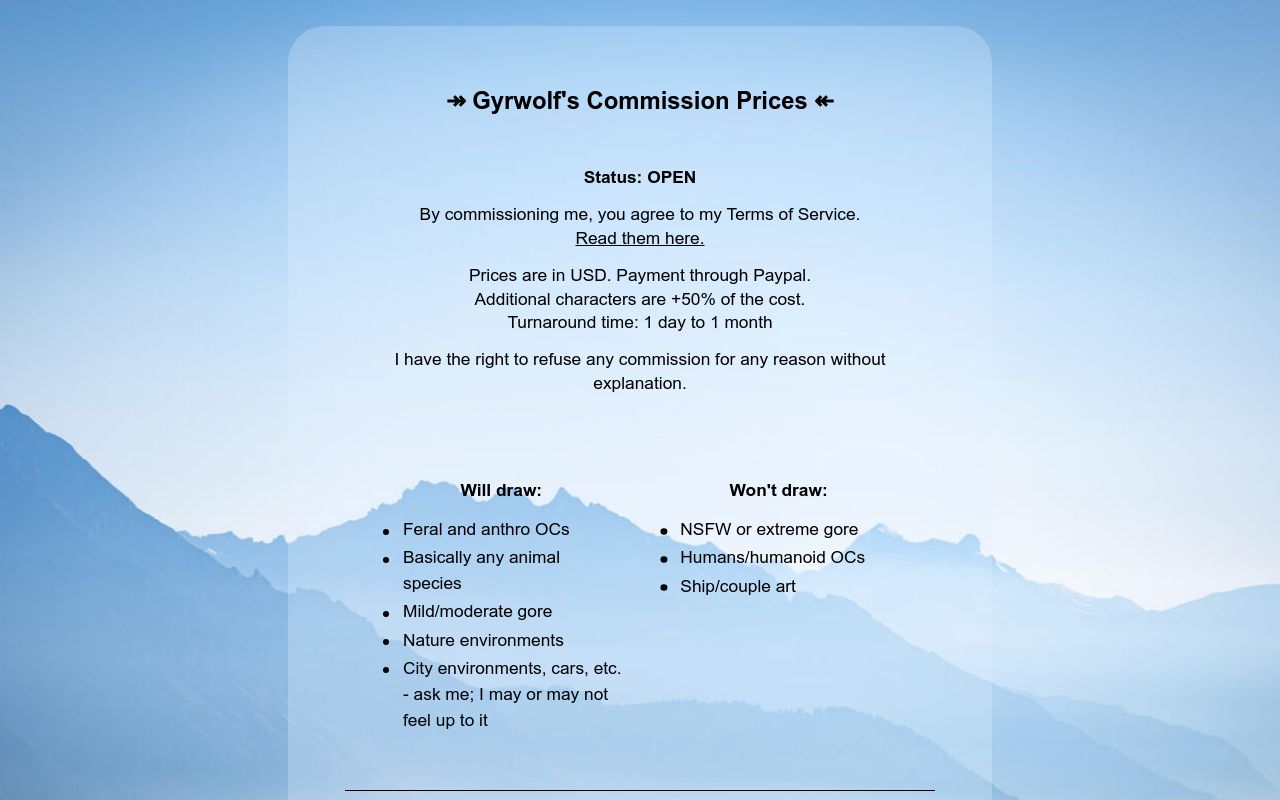 Gyrwolf's Comm Prices